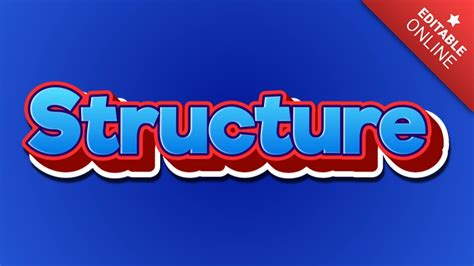Structure Superman Blue Red 3d Text Effect Generator
