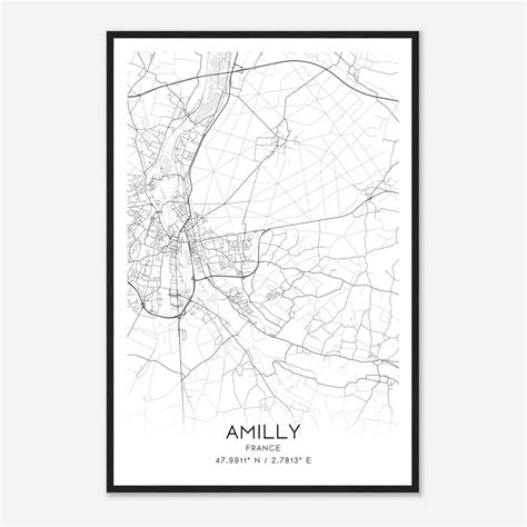 Custom Amilly France Map Poster Mapmory