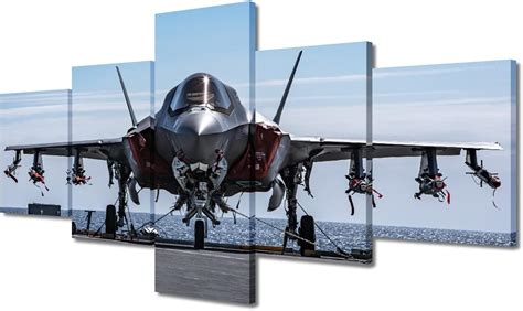 Canvas Wall Art F 35 Lightning Ii Fighter Airplane Picture
