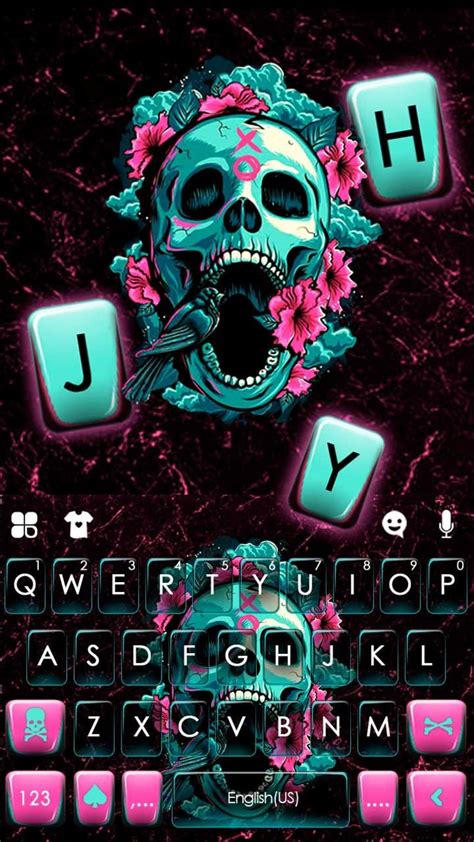 Roses Floral Skull Keyboard Theme Apk For Android Download