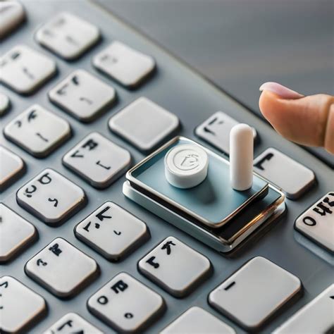 Premium Ai Image Close Up Keyboard Button For Background