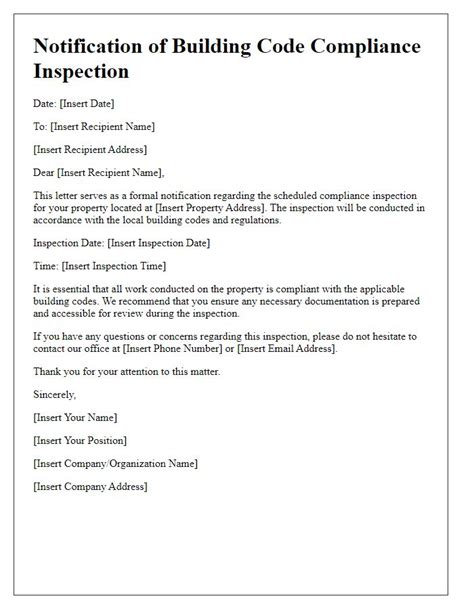 Letter Template For Building Code Compliance Free Samples In Pdf Letterin
