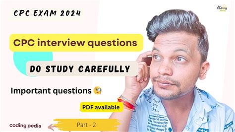 Cpc Interview Questions Ll Important Questions Ll Part 2 Aapc Cpc Cpt Medicalcoding Cpcexam