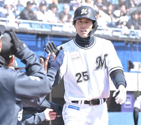 【ロッテ】1番スタメンの岡大海が初回初球弾返し 山岡泰輔の直球を左翼席へ運ぶ同点ソロ スポーツ報知