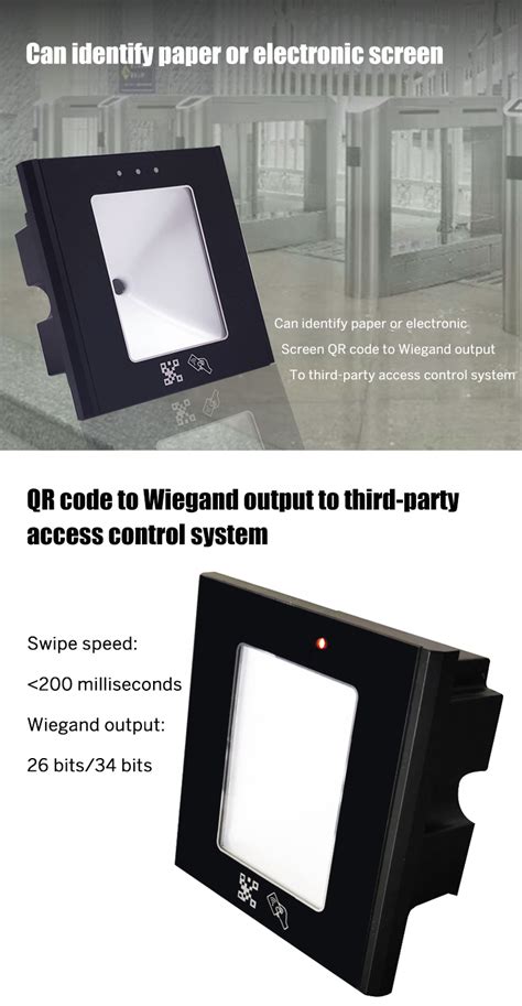 Access Controller Dynamic Qr Code Reader With Wiegand Output Oem Manufacturer S4a Access Control