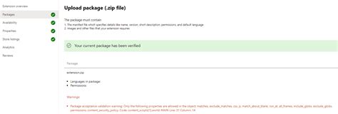Edge Addon Manifest Config Problems When Publish Microsoft Qanda