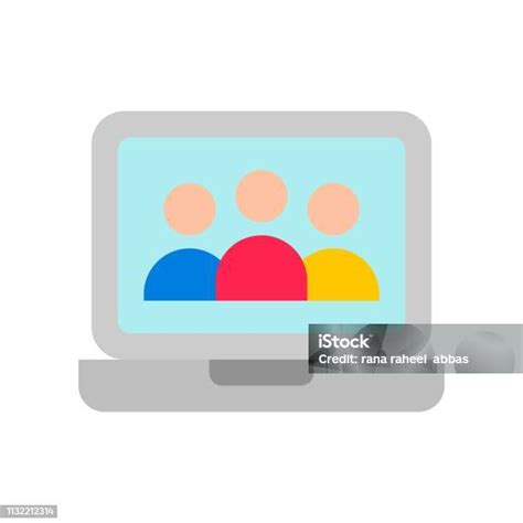 사용자와 노트북 그룹 벡터 소셜 미디어 플랫 스타일 아이콘 그래픽 사용자 인터페이스에 대한 스톡 벡터 아트 및 기타 이미지 그래픽 사용자 인터페이스 노트북 벡터