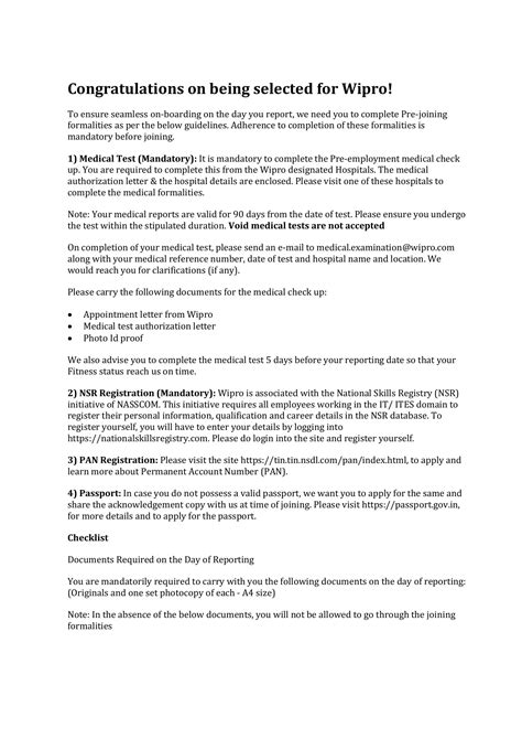 Wipro Medical Form Fill Out Printable PDF Forms Online