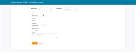Overtime And Toil Mgr Leavewizard Knowledge Base