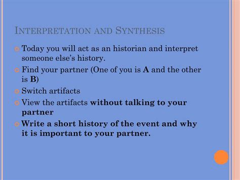 Ppt Historical Interpretation And Synthesis Powerpoint Presentation