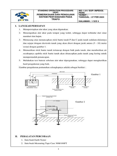 Kelompok 8 Pemeriksaan Dan Pengujian Sistem Pentanahan Pada Trafo Pdf