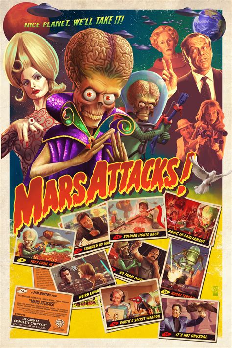 Mars Attacks Poster By Aurelio Lorenzo