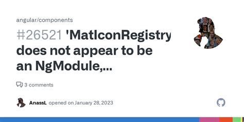 Maticonregistry Does Not Appear To Be An Ngmodule Component Directive Or Pipe Class