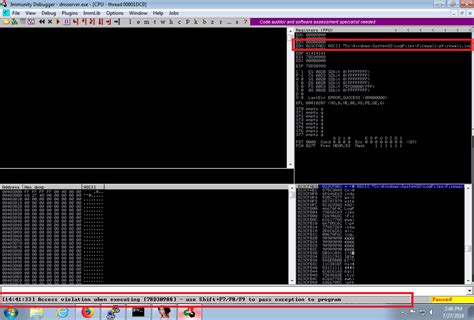 Exploit Why Cant I See My Shellcode Executing In Immunity Debugger