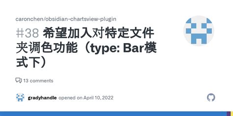 希望加入对特定文件夹调色功能（type Bar模式下） · Issue 38 · Caronchenobsidian Chartsview Plugin · Github