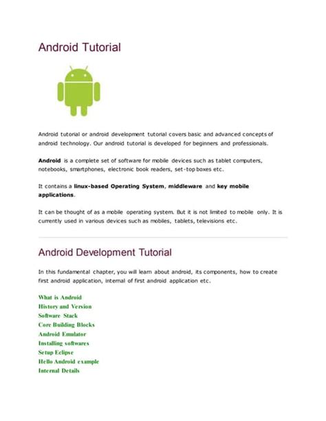 android app development ppt pptx operating systems computer software and applications