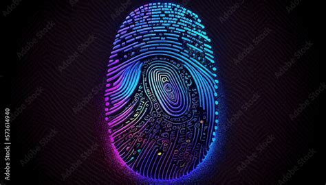 Generative Ai Fingerprint Scanning Biometric Authentication Cybersecurity And Fingerprint