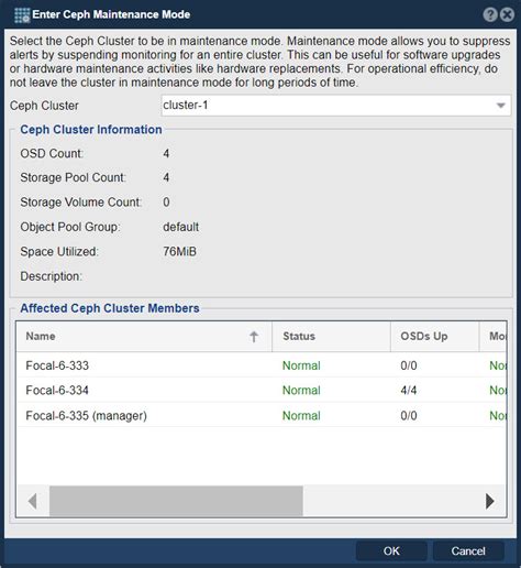 File Ceph Maintenance Mode  Osnexus Online Documentation Site