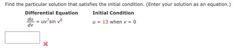 Solved Find The Particular Solution That Satisfies The