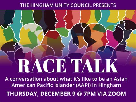 Race Talk 2 Aapi In Hingham Hingham Unity Council