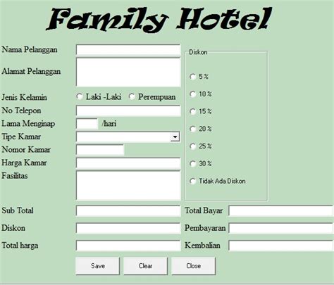 Belajar Delphi Contoh Program Aplikasi Reservasi Hotel