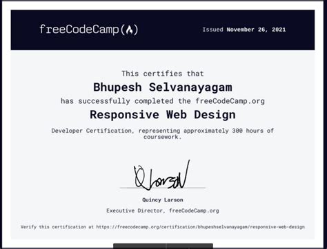 I Just Received The Fcc Responsive Web Design Certificate You Can Do This The Freecodecamp