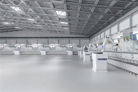 Premium Photo Automation Industry Concept With 3d Rendering Robot