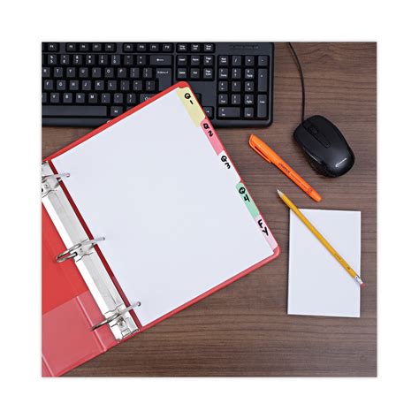 Deluxe Write Onerasable Tab Index 5 Tab 11 X 85 White Assorted Tabs 1 Set Zerbee