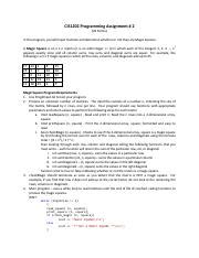CIS1202ProgrammingAssignment 2 MagicSquares Pdf