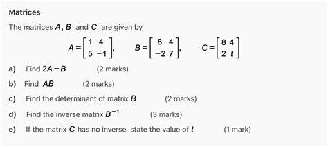 solved matrices the matrices a b and c are given by a b