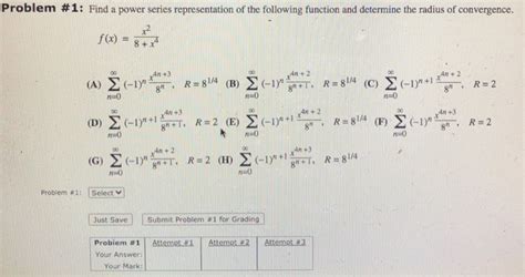 Solved Problem Find A Power Series Representation Of The Chegg