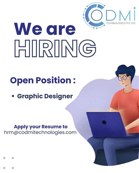 Codmi Technologies Pvt Ltd On Linkedin Were Hiring Graphic Designer Are You A Creative And