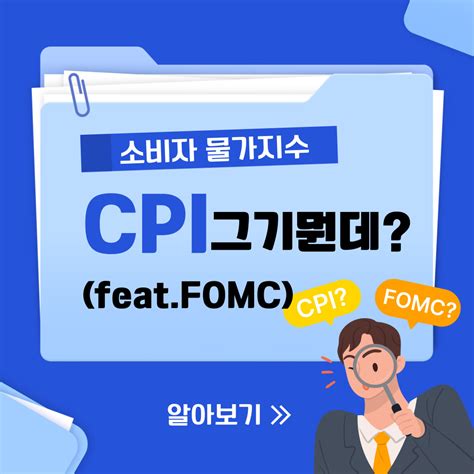 미국 Cpi 발표 시간 소비자 물가 지수가 뭔데