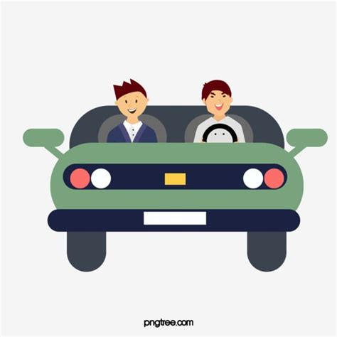 만화 손으로 그린 야외 운전 여행 일러스트 그림 Tourism Outdoor 운전하다 Png 일러스트 및 Psd 이미지