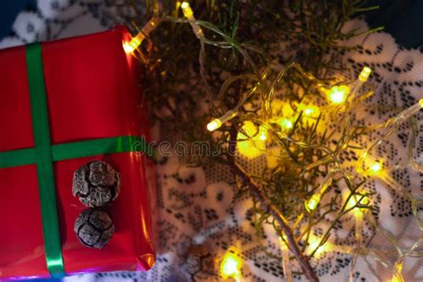 Christmas Wallpaper Christmas Ts With Lights Stock Image Image Of