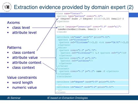 Ppt Information Extraction Based On Extraction Ontologies Design Deployment And Evaluation