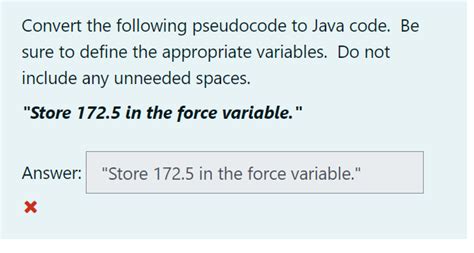 Solved Convert The Following Pseudocode To Java Code Be Chegg