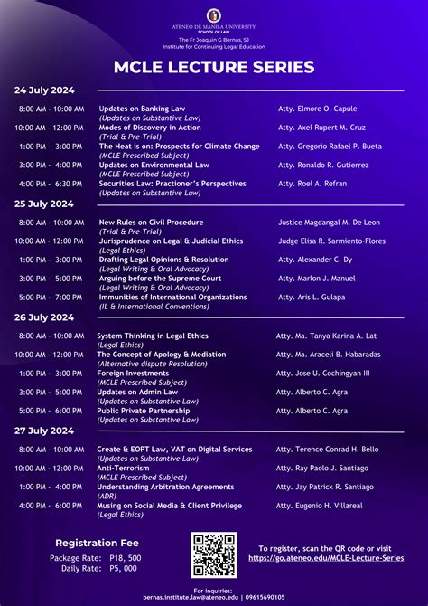 MCLE Lecture Series Events Ateneo De Manila University