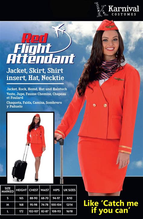 All Red Womens Flight Attendant Costume Womens Air Hostess Costume