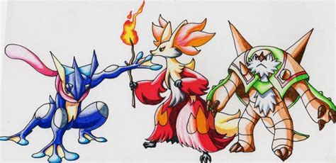 Drawing Pokemon Gen 6 Starter Final Evolutions By Jacorien T Ourartcorner