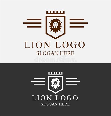 Lion Crest Logo Vector Illustration Royal Illustration De Vecteur