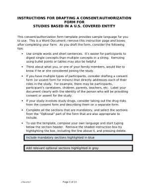 DOC Sample Consent With HIPAA Authorization FOR206 UAB Doc Template PdfFiller