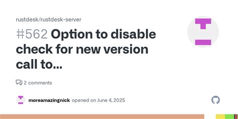 Option To Disable Check For New Version Call To Stdesk