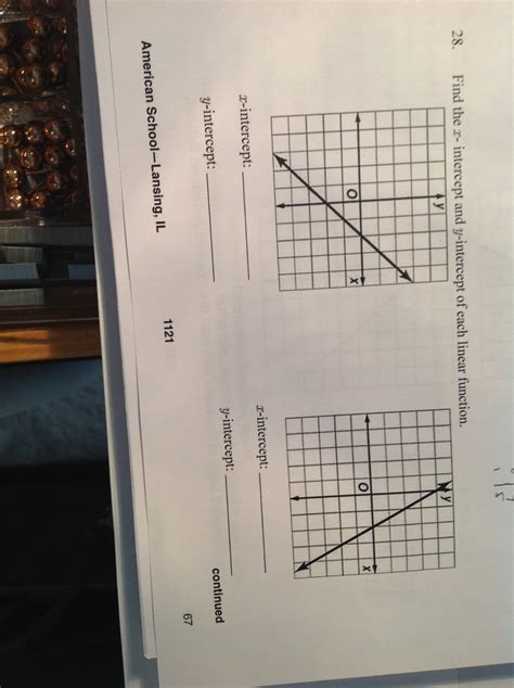 Solved Find The R Intercept And Y Intercept Of Each Chegg