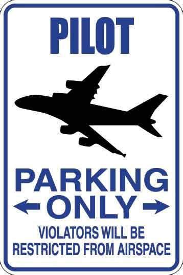 Pilot Parking Only Sign Decal Erp Moto Graphics