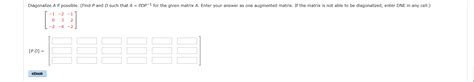Solved Determine Whether The Given Matrix Is Diagonalizable
