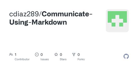 Github Cdiaz289communicate Using Markdown