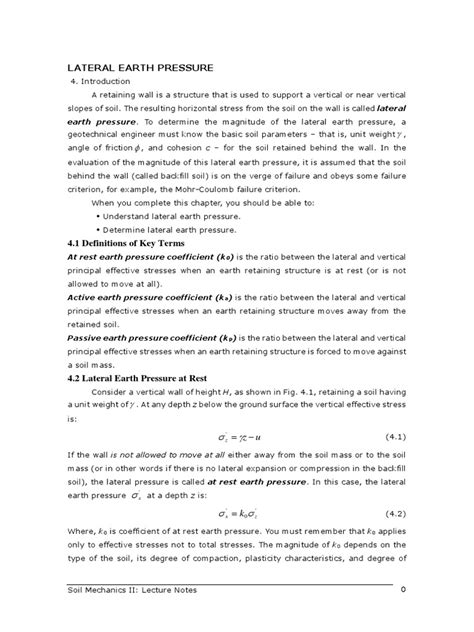 Understanding Lateral Earth Pressures A Comprehensive Explanation Of The Forces Acting On