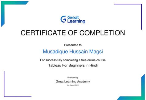 Musadique Hussain On Linkedin Greatlearning Tableau Data