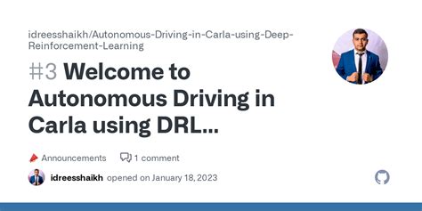 Welcome To Autonomous Driving In Carla Using Drl Discussions · Idreesshaikh Autonomous Driving